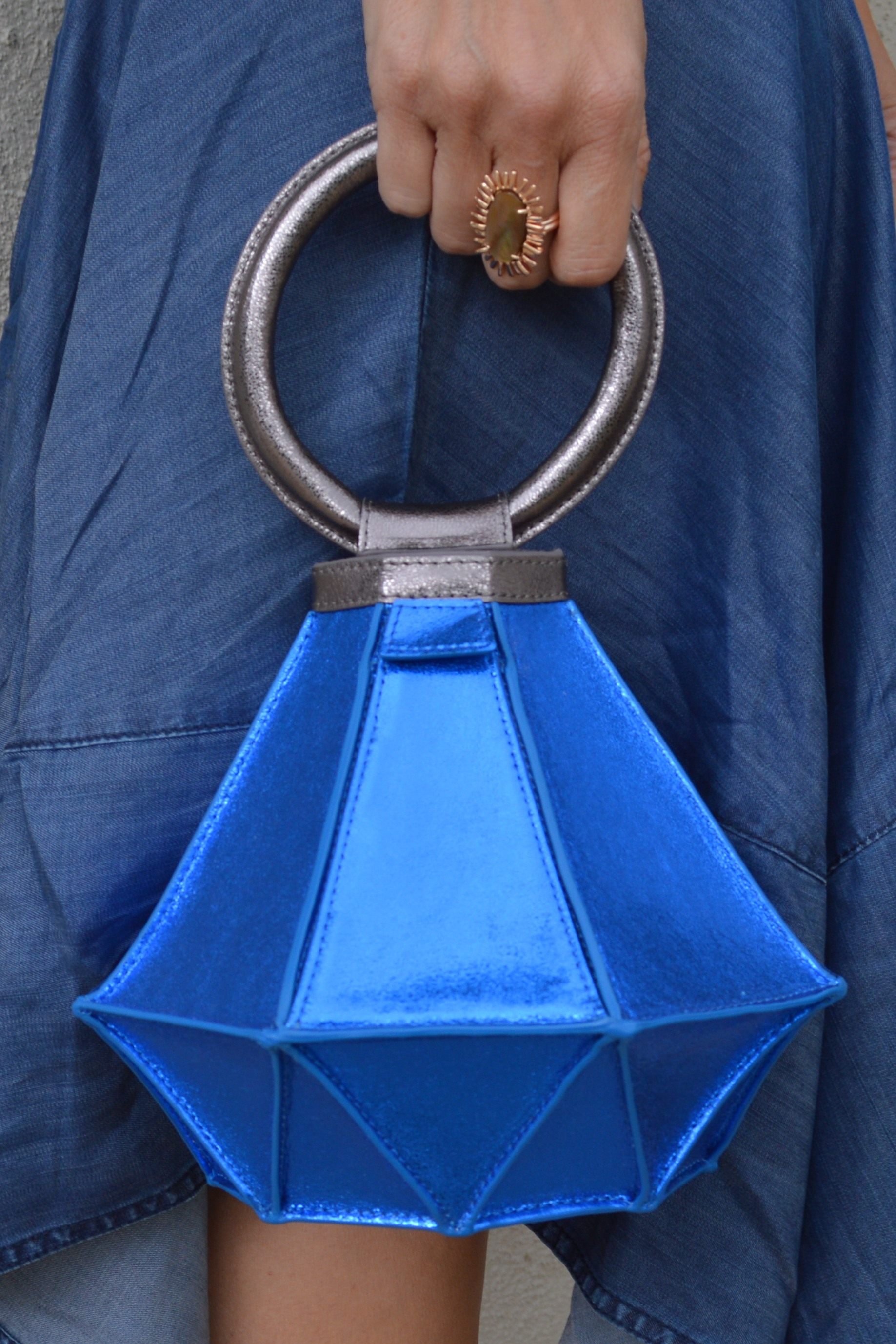 Homanz Diamond Leather Handbag from Trendcy – Bay Area Fashionista