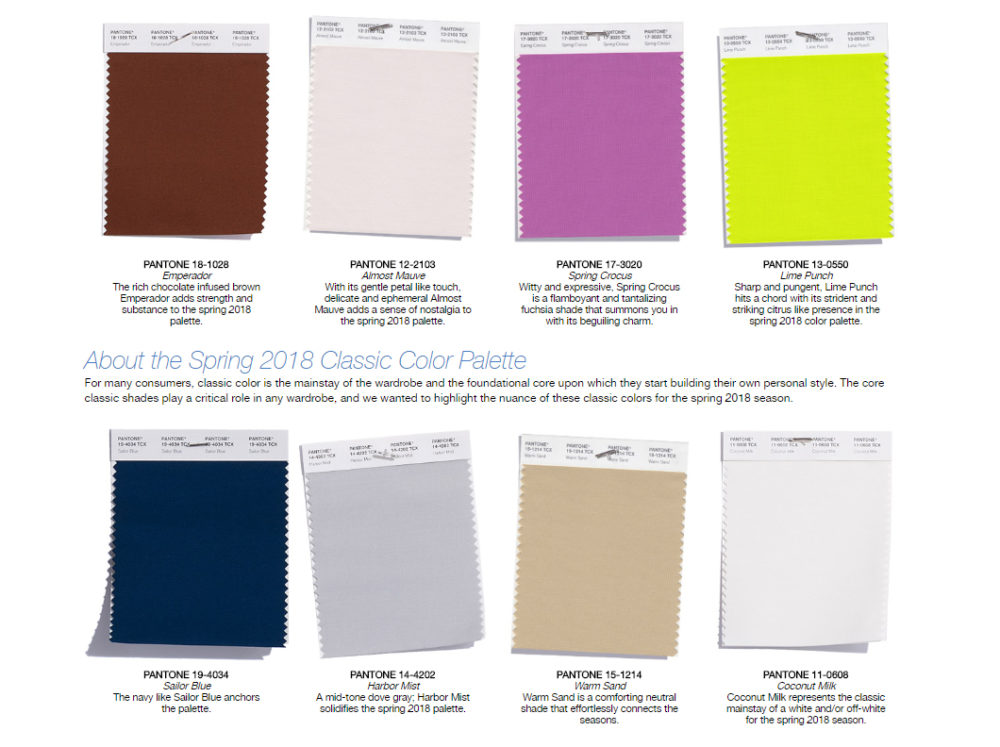 Spring 2018 Color Palette | Top 12 colors for spring – Bay Area Fashionista