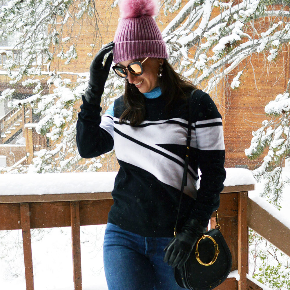 Wearing a spring sweater in the snow – Bay Area Fashionista