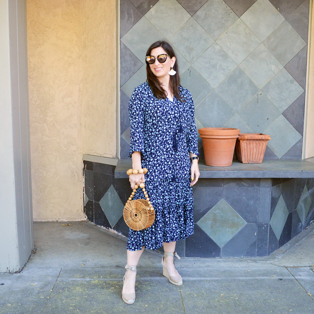 Blue floral dress for spring – Bay Area Fashionista