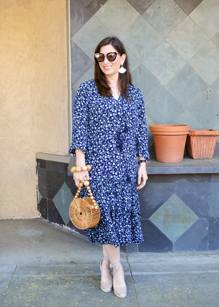 Blue floral dress for spring – Bay Area Fashionista
