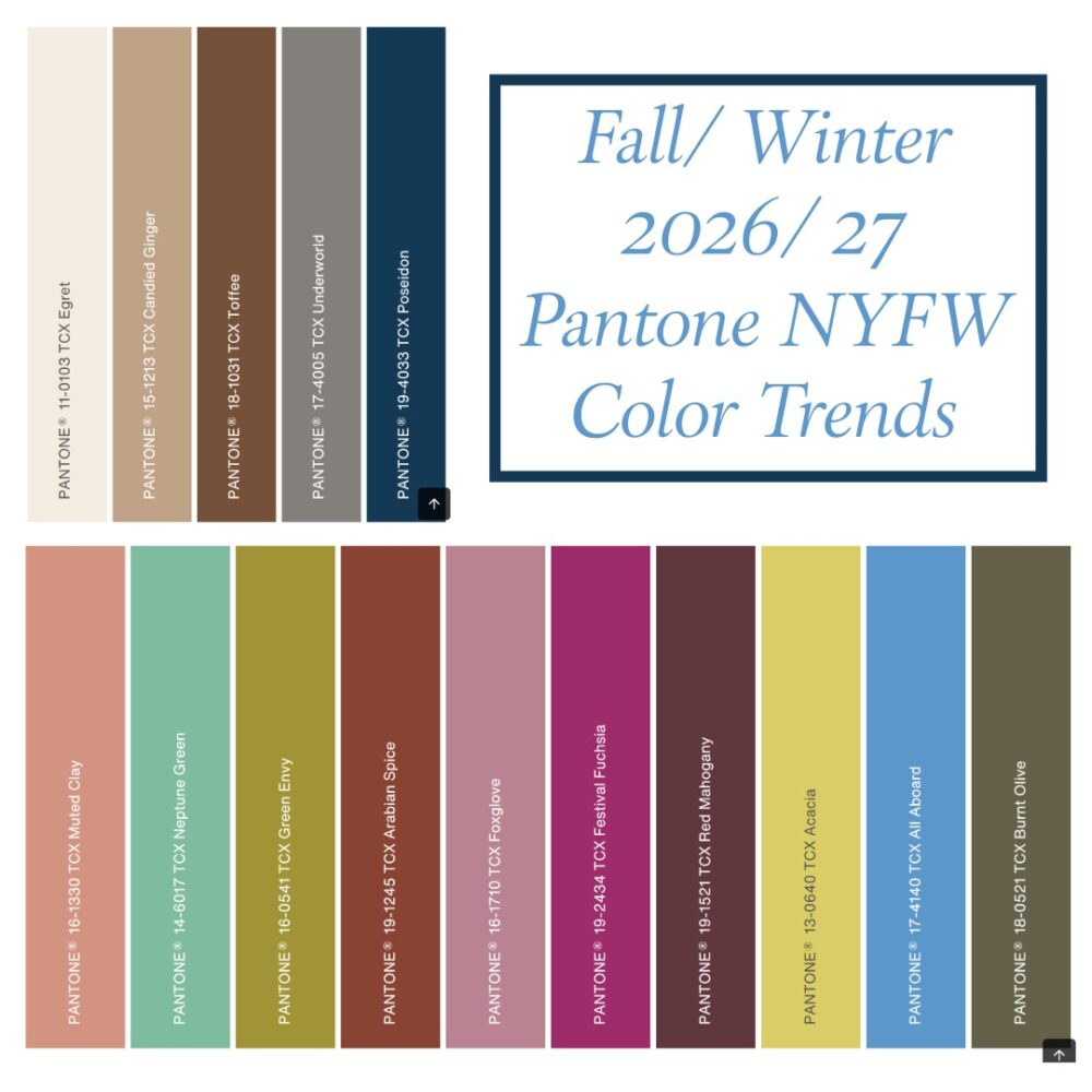 Fall 2026 color trends from Pantone at NYFW – Bay Area Fashionista